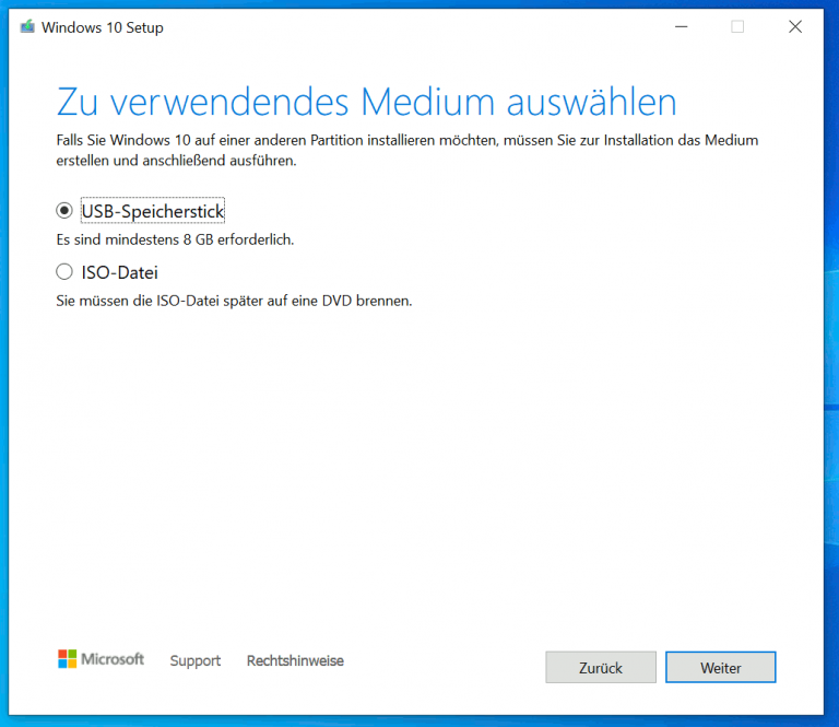 Windows 10 Media Creation Tool USB-Stick erstellen – Tuhl Teim DE