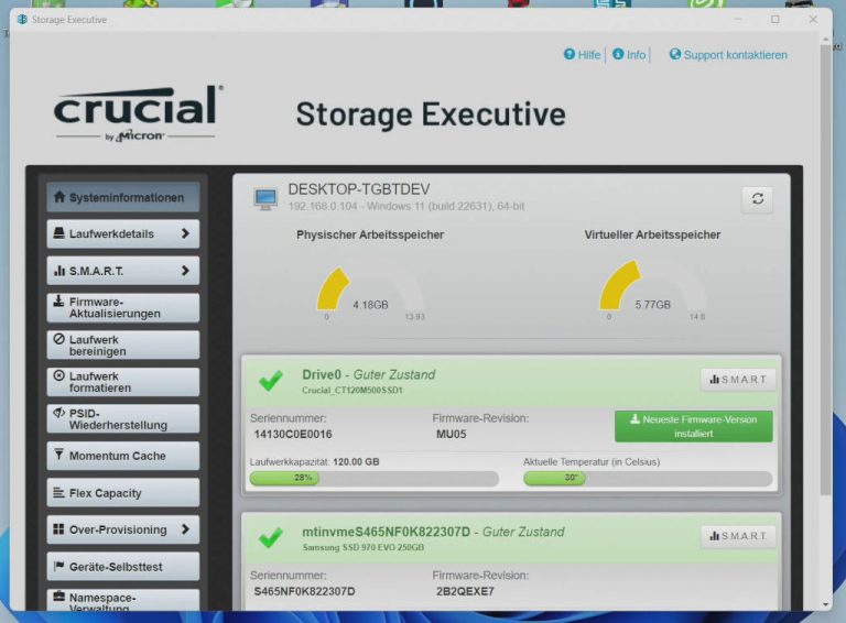 SSD Utilities Download für Samsung Crucial Sandisk Kingston Lexar ...