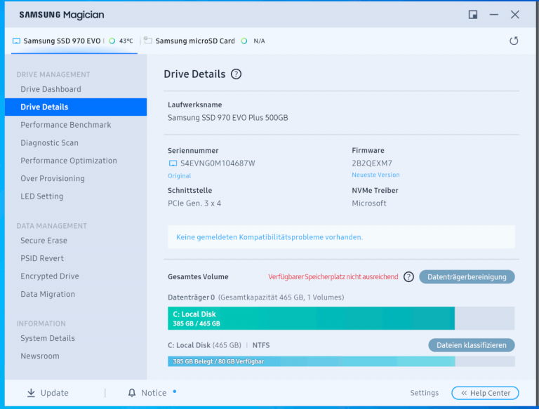 Samsung SSD Firmware Update mit Magician – Tuhl Teim DE