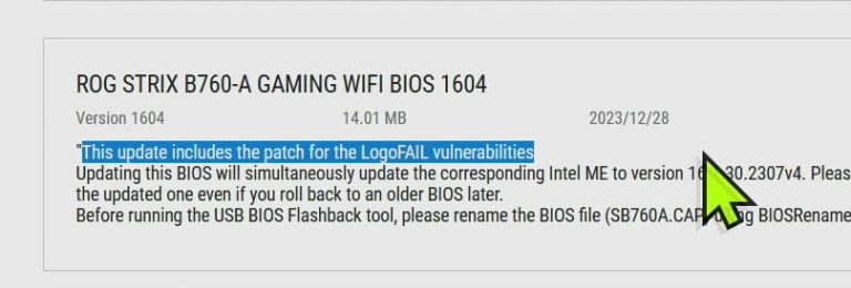 Logofail Uefi Sicherheitslücke Cve 2023 40238 Tuhl Teim De