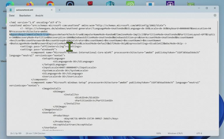 Windows 11 Clean Install auf jedem Rechner mit XML-Trick – Tuhl Teim DE